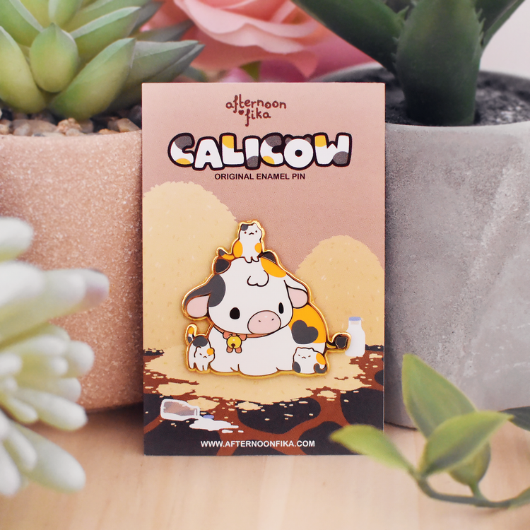 Calicow Enamel Pin – AfternoonFika